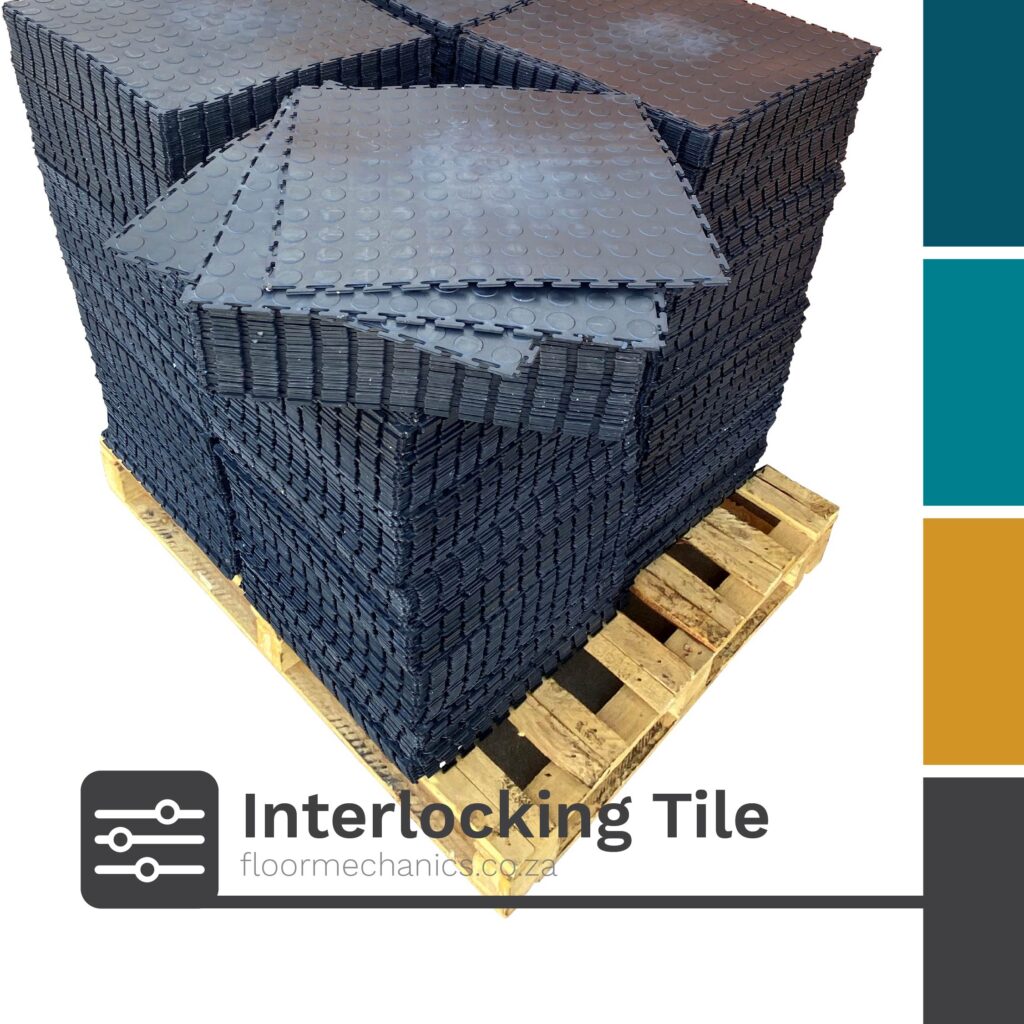 Black Interlocking Tiles Flooring | Multi-Flor Multi-Lock - Floor Mechanics